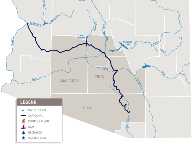 Central Arizona Project System Map